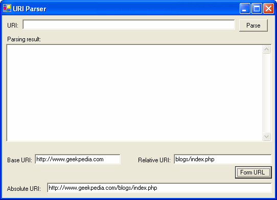 Using the URI Class (C# Programming Tutorial) • Geekpedia Using the URI Class (C# Programming Tutorial) • Geekpedia